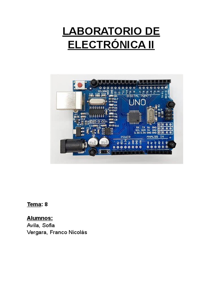 Laboratorio de Electrónica Ii | PDF | Arduino | Microcontrolador