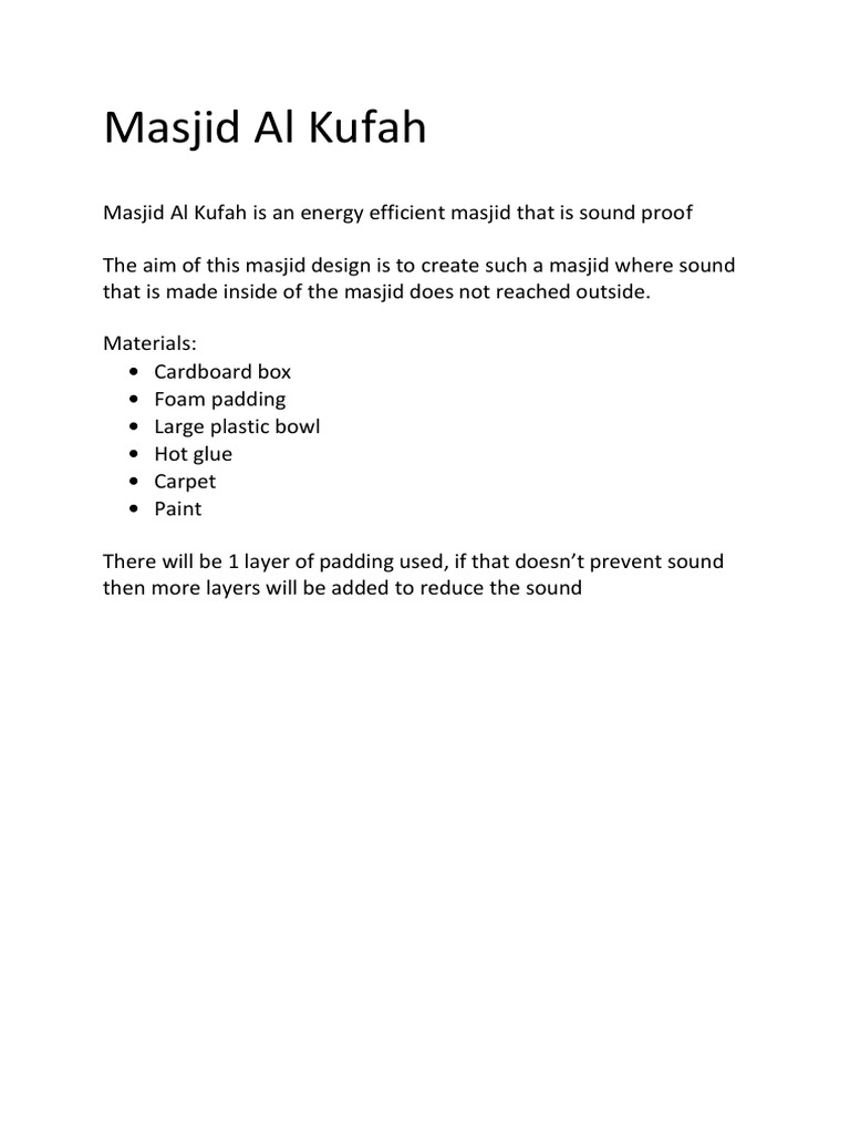 Masjid Al Kufah | PDF | Home & Garden