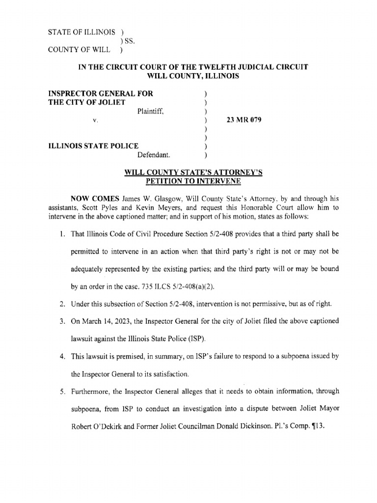 Petition To Intervene | PDF