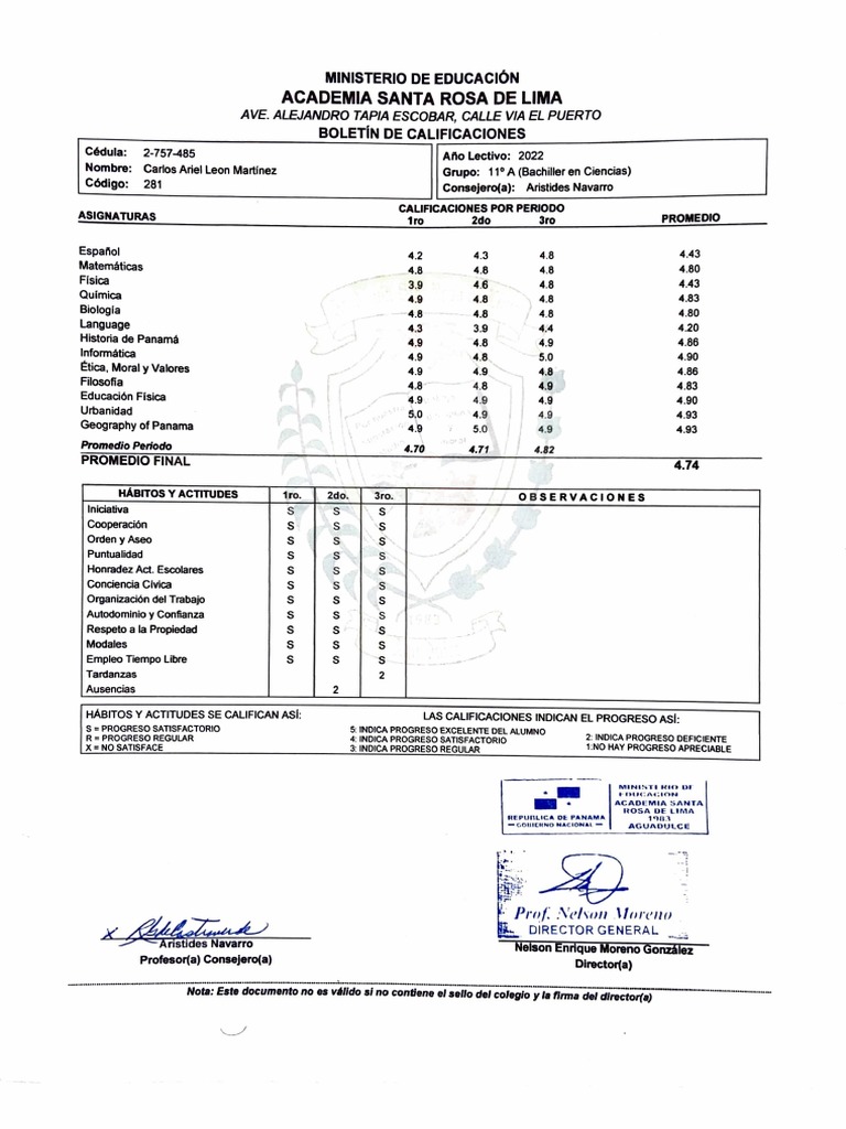 Academia Santa Rosa de Lima | PDF