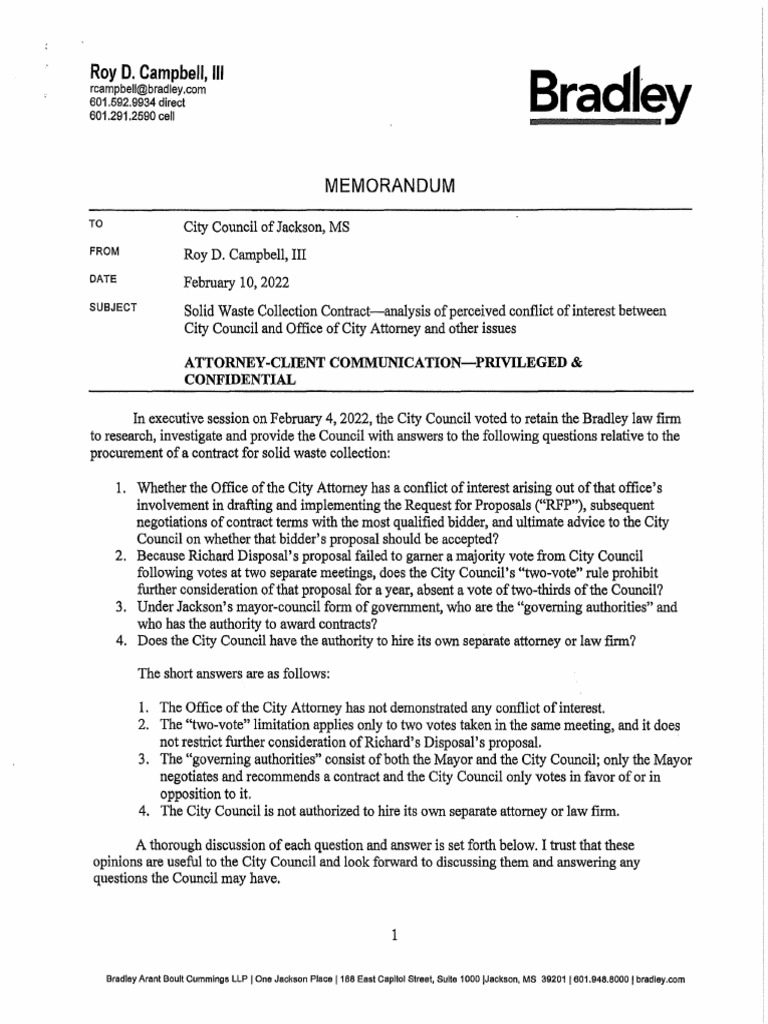 Trash RFP Memo | Download Free PDF | Justice | Crime & Violence