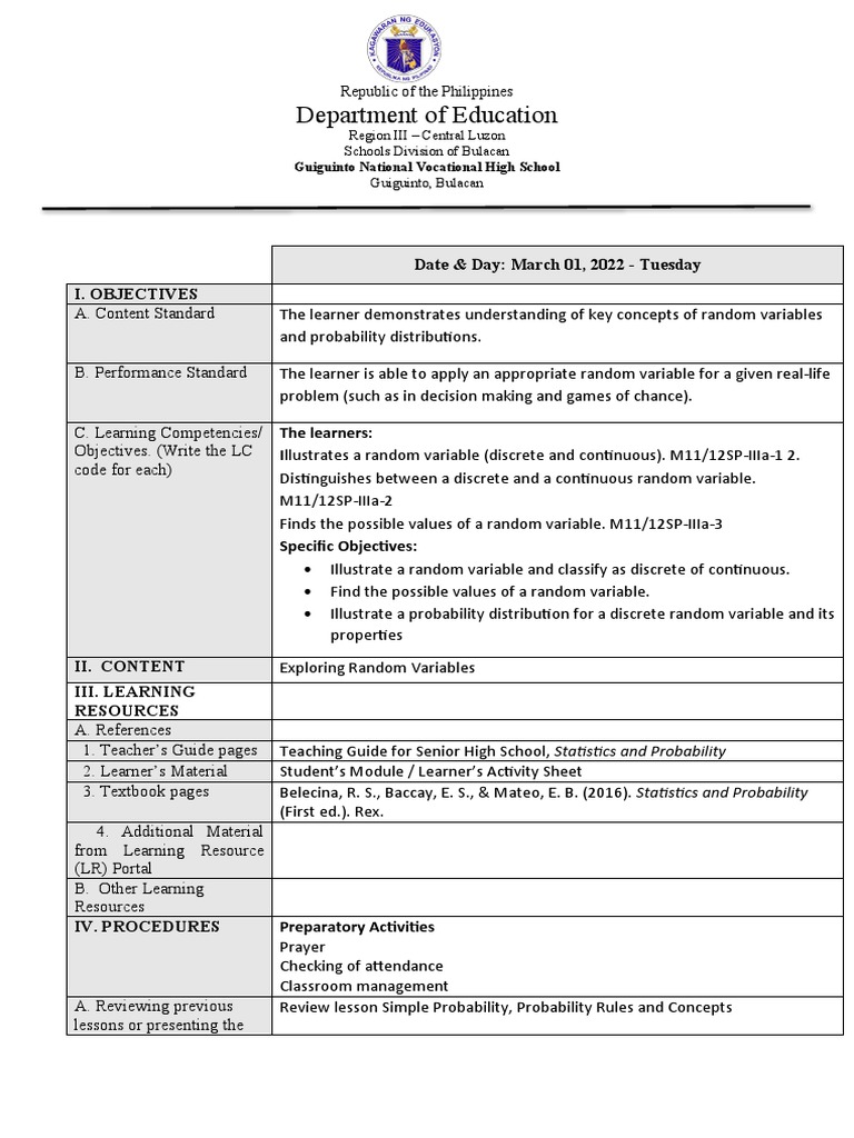 Dll-Stat& Prob Week 2 | PDF | Probability Distribution | Learning