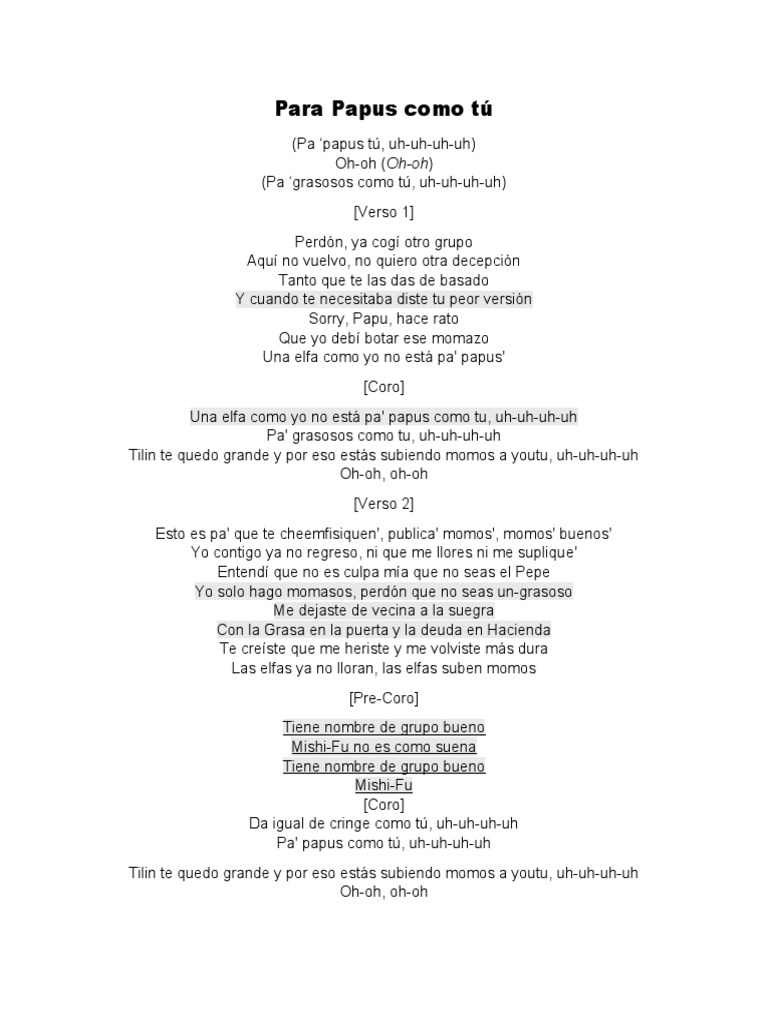 Para Papus Como Tú | PDF