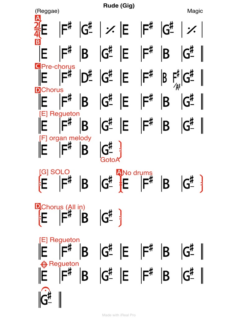 Pre-Chorus: (Reggae) Magic | PDF