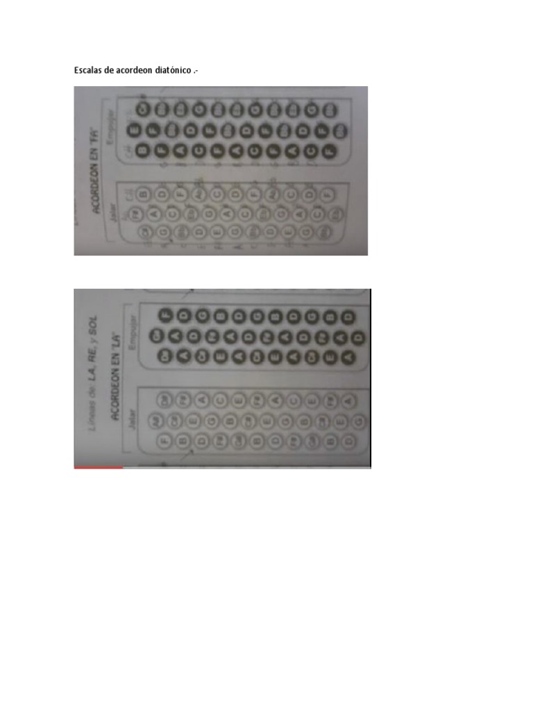 Escalas y Notas de Acordeon Diatónico | PDF