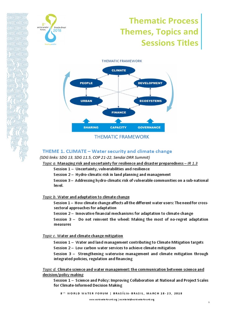 18.01.03 - Themes - Topics - Sessions - Titles | PDF | Water Resources ...