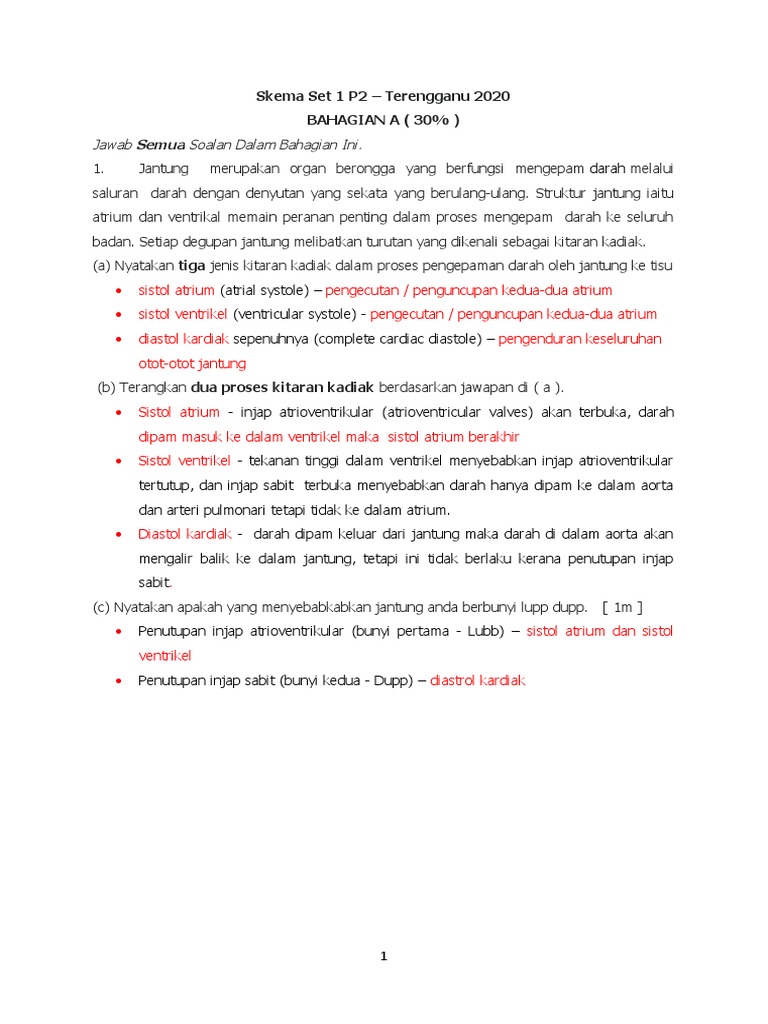 Skema Set 1 P2 - Terengganu 2020 | PDF