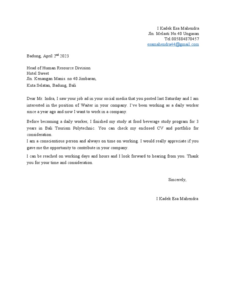 Applications Latter | PDF