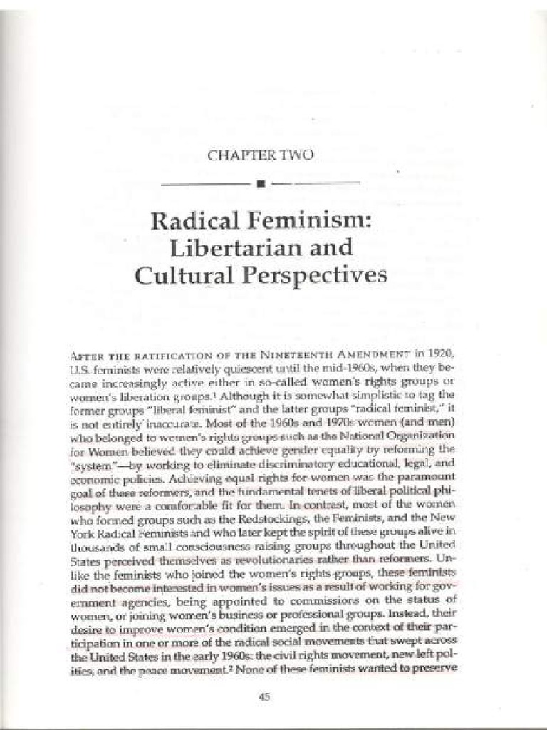 Radical Feminism | PDF
