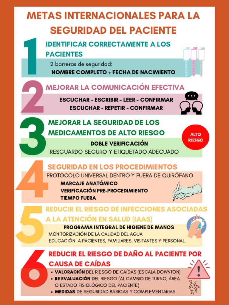 METAS INTERNACIONALES PARA LA SEGURIDAD DEL PACIENTE | PDF