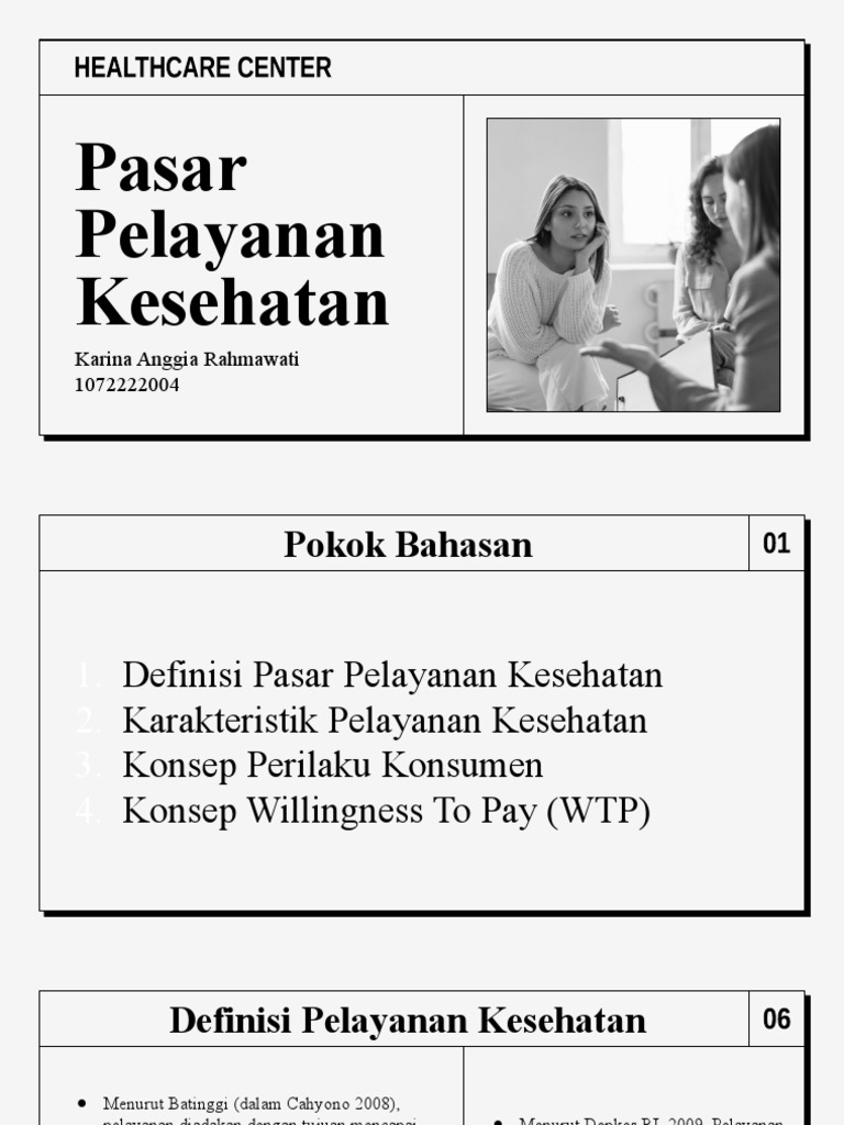 Pasar Pelayanan Kesehatan (Karina Anggia R) | PDF