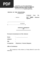 Judicial Affidavit of Expert Witness | PDF | Affidavit | Perjury