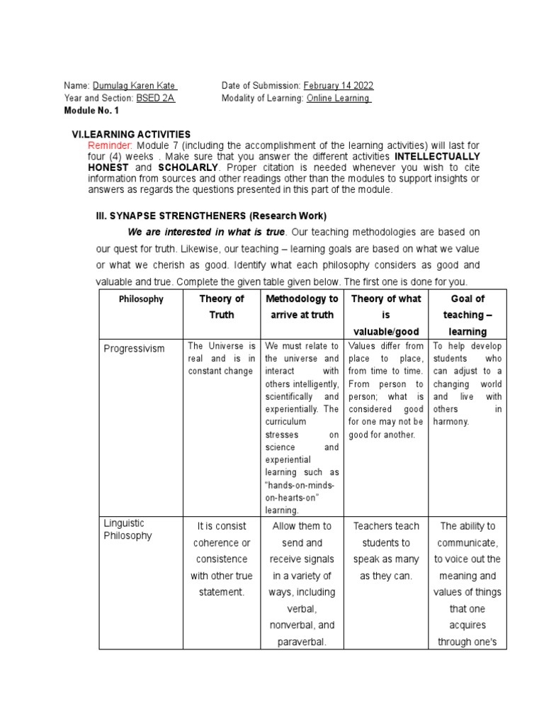 07 - Module 7 - English - Dumulag | PDF | Stoicism | Constructivism (Philosophy Of Education)