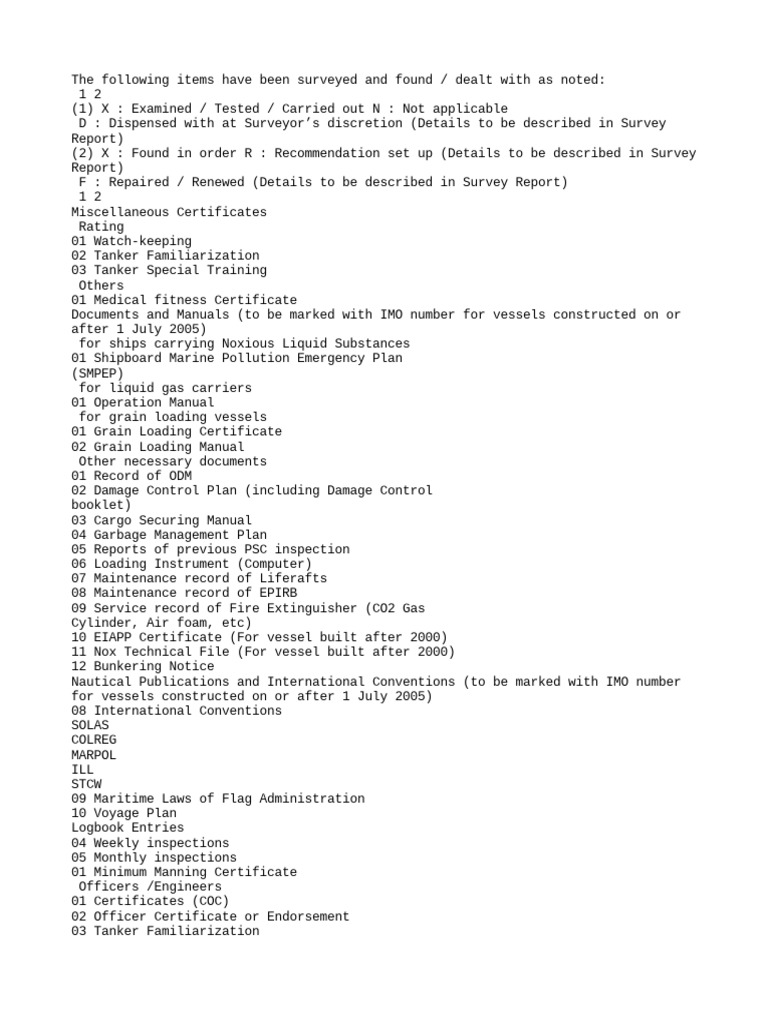 Inspection Note | PDF