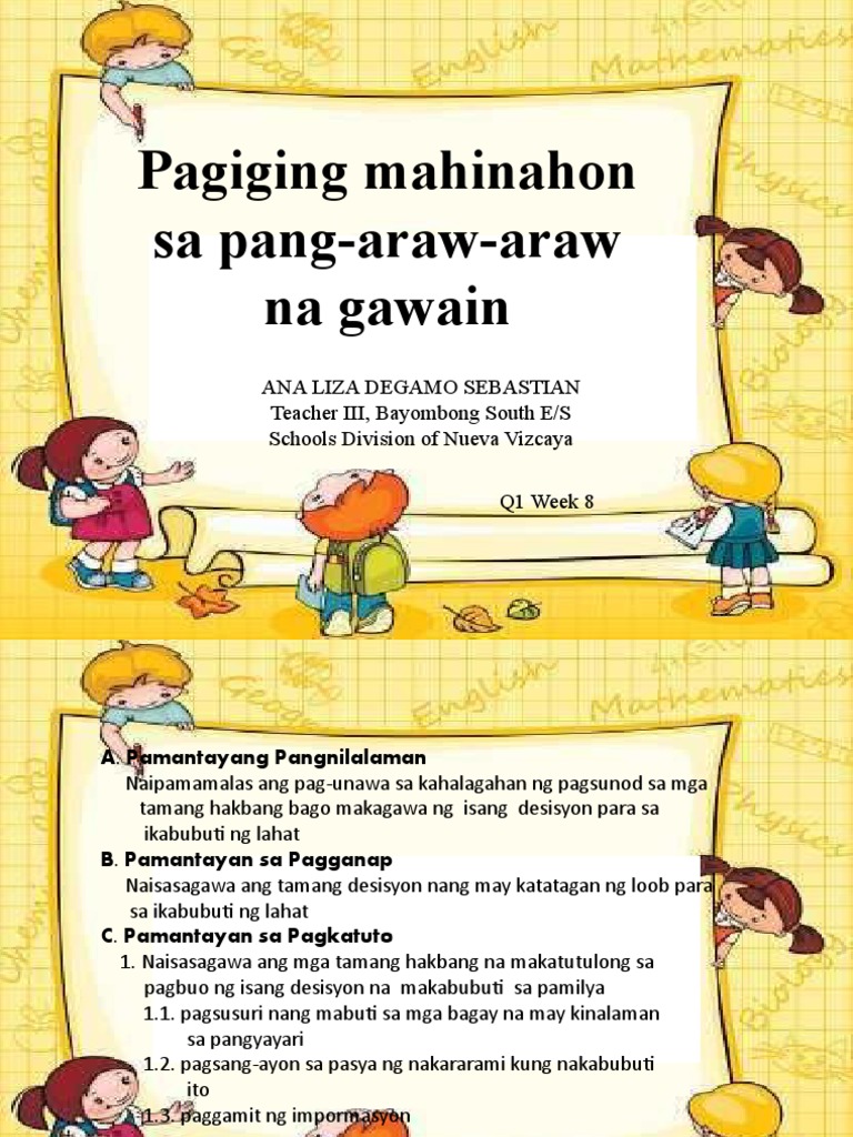 Pagiging Mahinahon Sa Pang-Araw-Araw Na Gawain | PDF