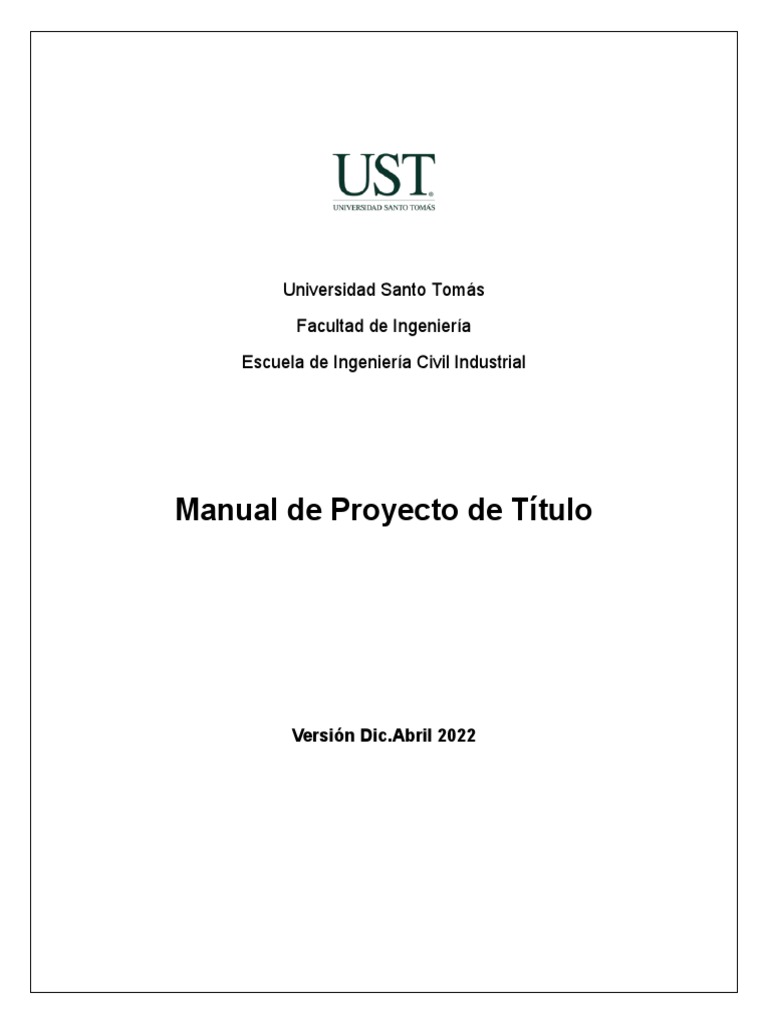 Manual Proyecto de Título Ingeniería Civil | PDF | Diseño | Software