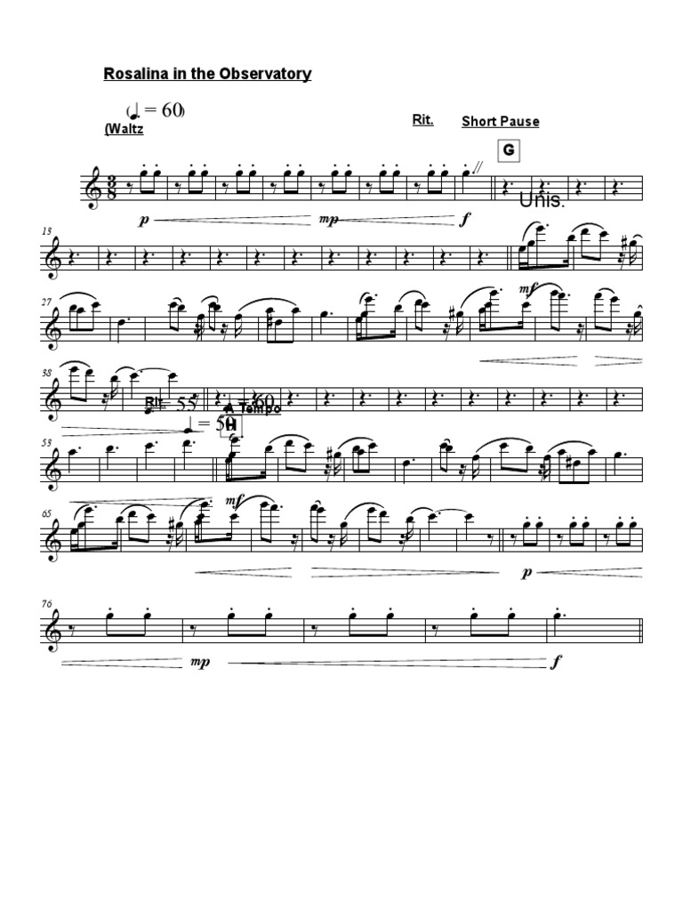 Rosalinás Observatory Orchestra Piccolo | PDF