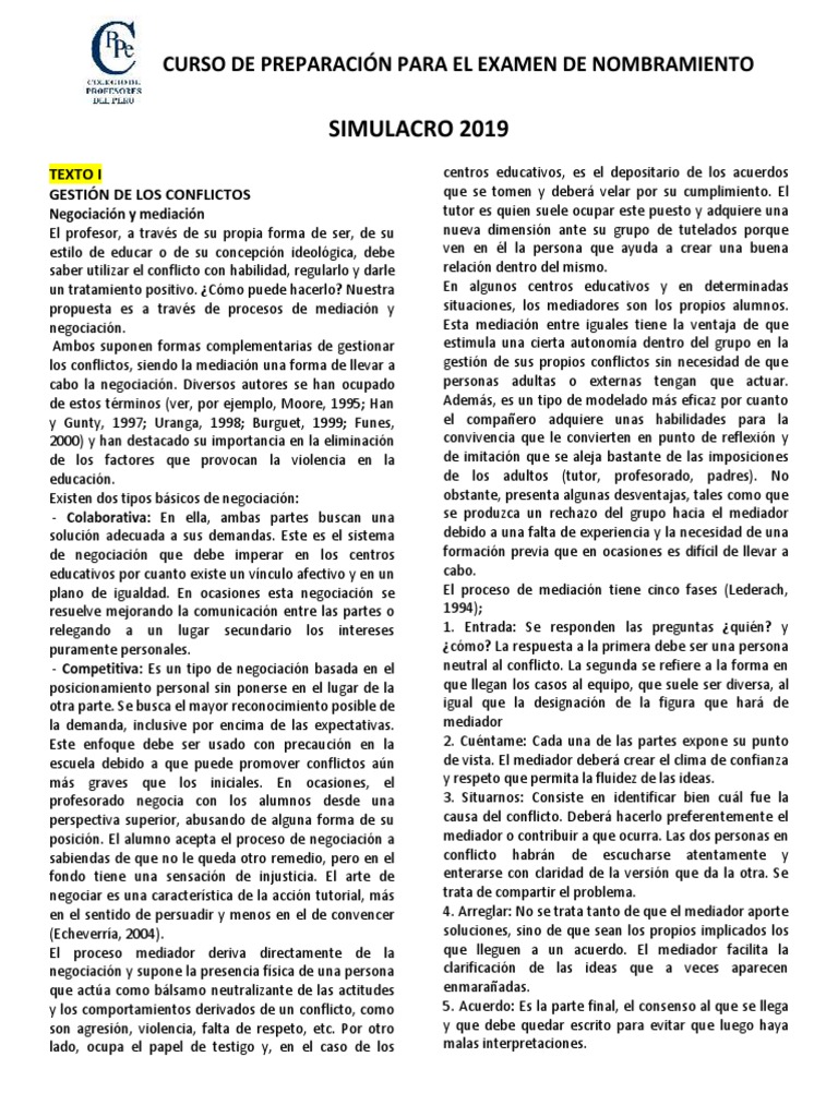 5) Simulacro Iv - Juan Carlos Hernández | PDF | Mediación | Democracia