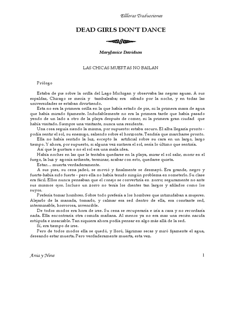 Mary Janice Davidson - Las Chicas Muertas No Bailam | PDF | Vampiros