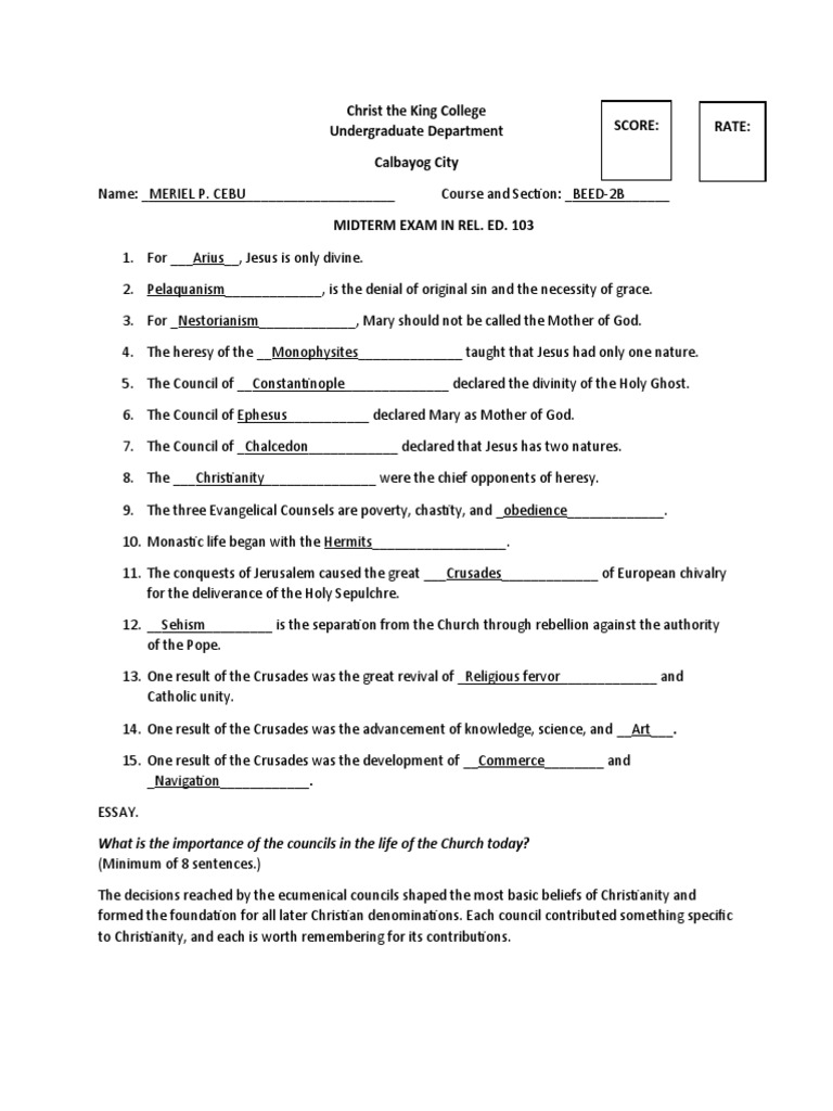 Christ The King College | PDF