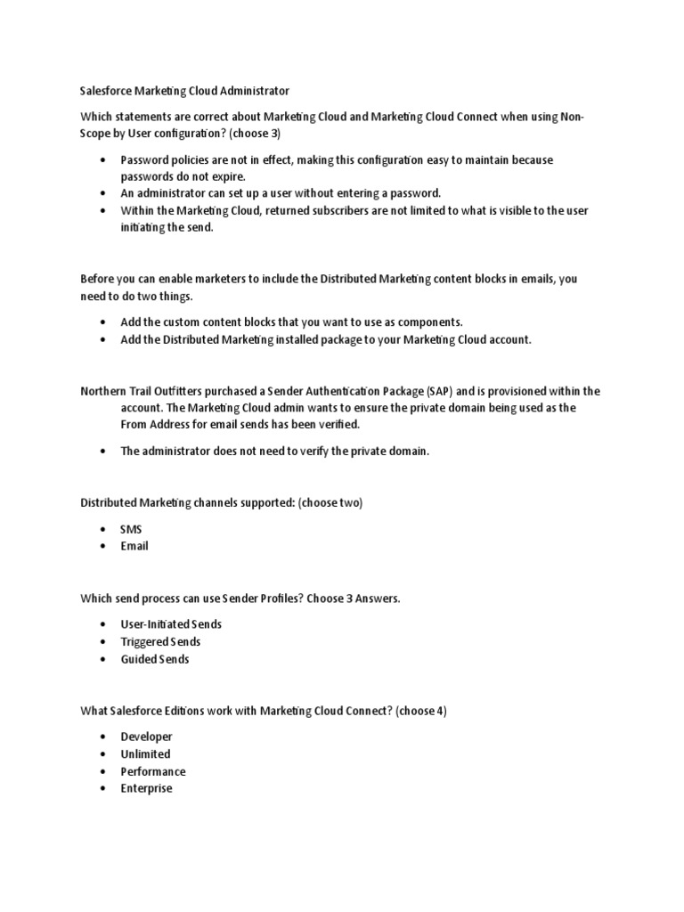 Salesforce Marketing Cloud Administrator | PDF | Cloud Computing | Marketing