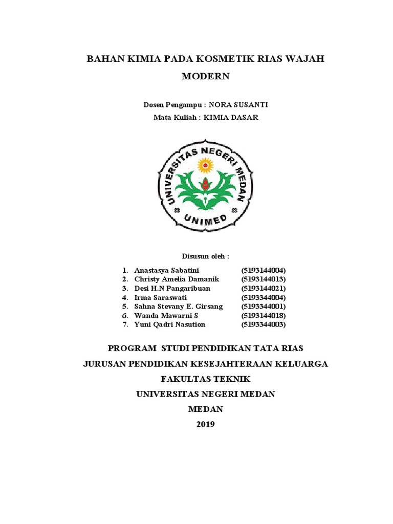 Bahan Kimia Pada Kosmetik Rias Wajah Modern-1 | PDF | Sains & Matematika