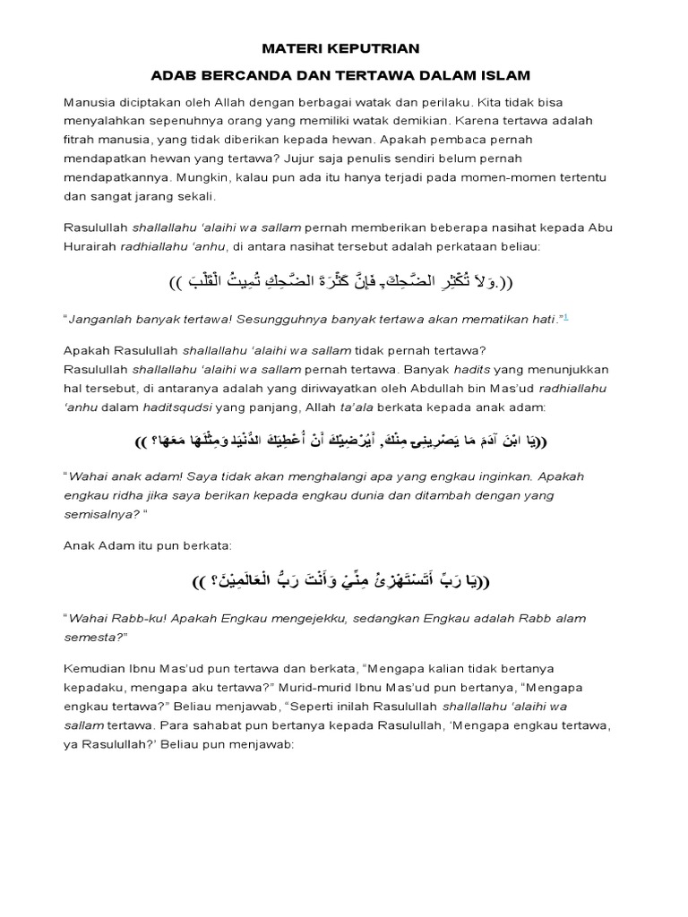 Materi Keputrian | PDF