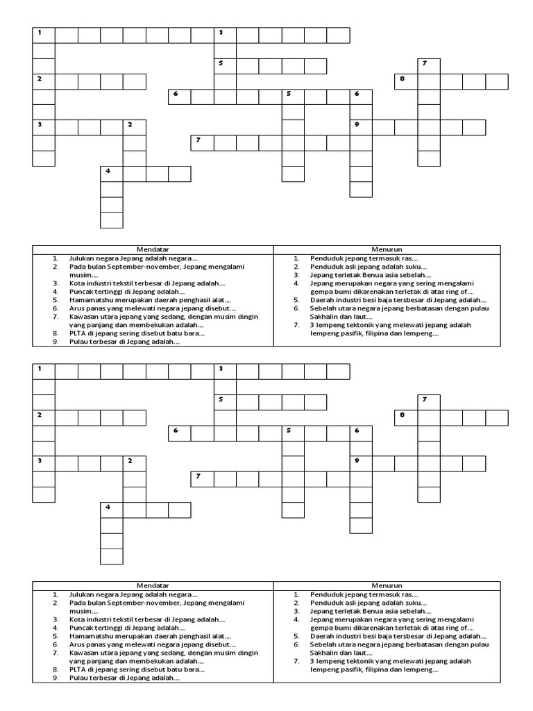 Teka Teki Silang Jepang | PDF