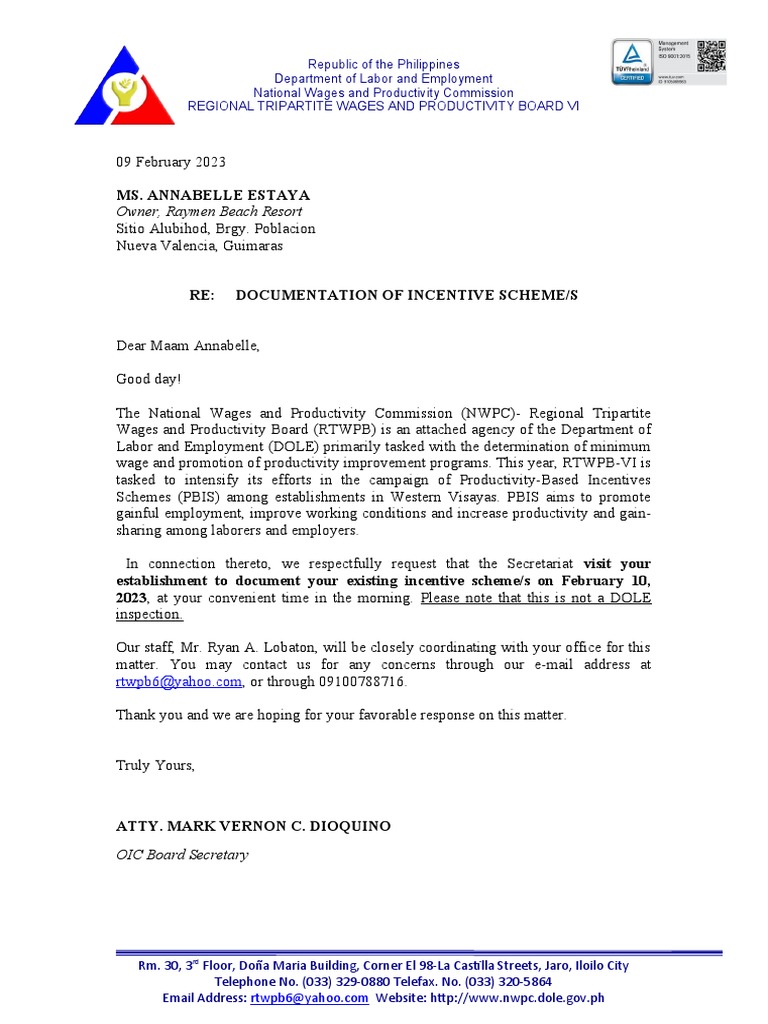 Ms. Annabelle Estaya: Owner, Raymen Beach Resort | PDF | Social Science