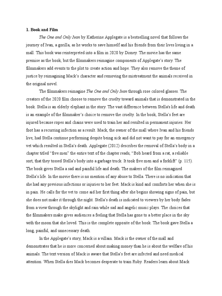 The One and Only Ivan - Kara Weinstein | PDF | Teachers