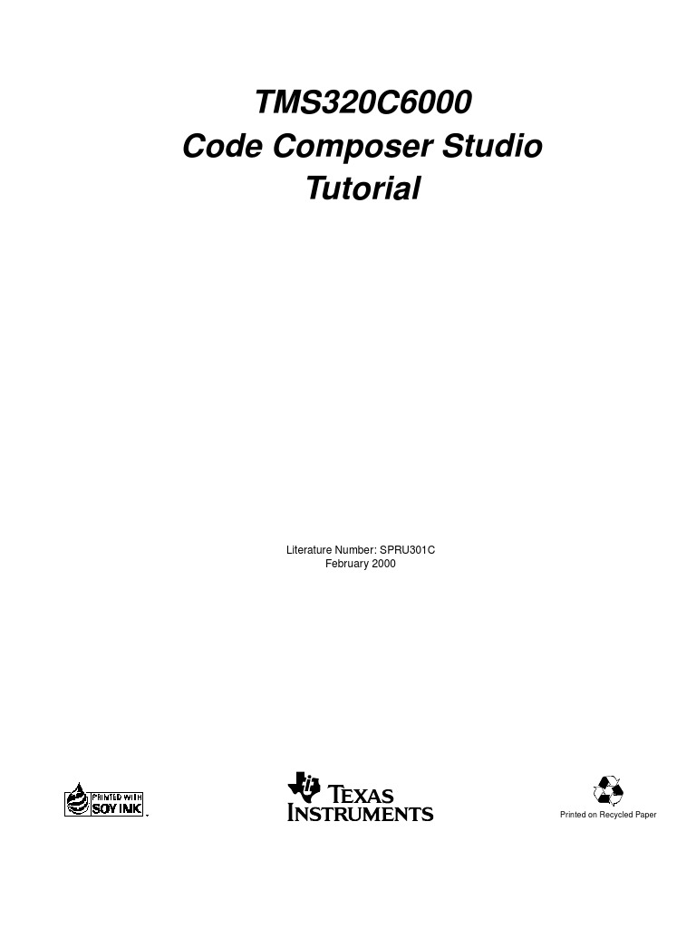 TMS320C6000 Code Composer Studio Tutorial | PDF | Computers