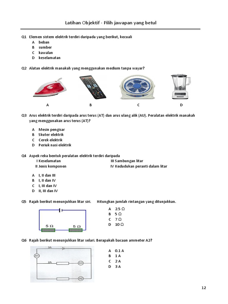 Latihan RB Elektrik RBT T2 | PDF