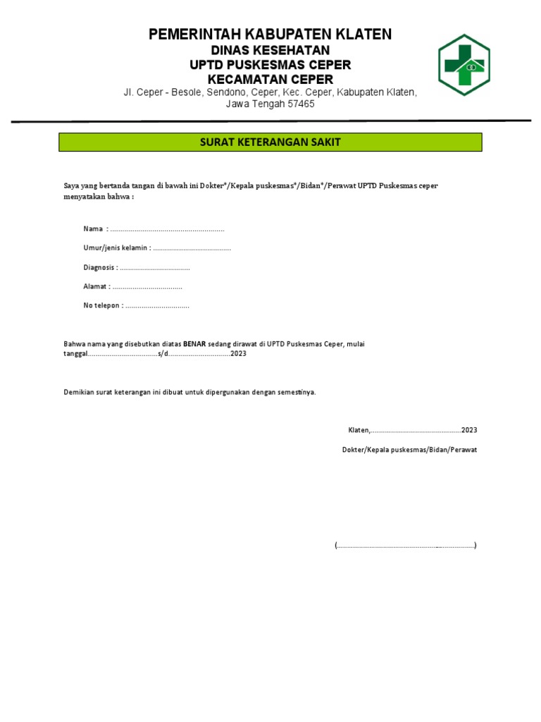 Surat Sakit | PDF
