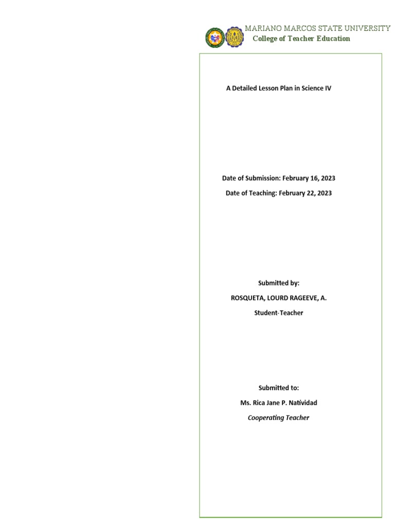 A Detailed Lesson Plan in Science 4 | PDF | Magnet | Force