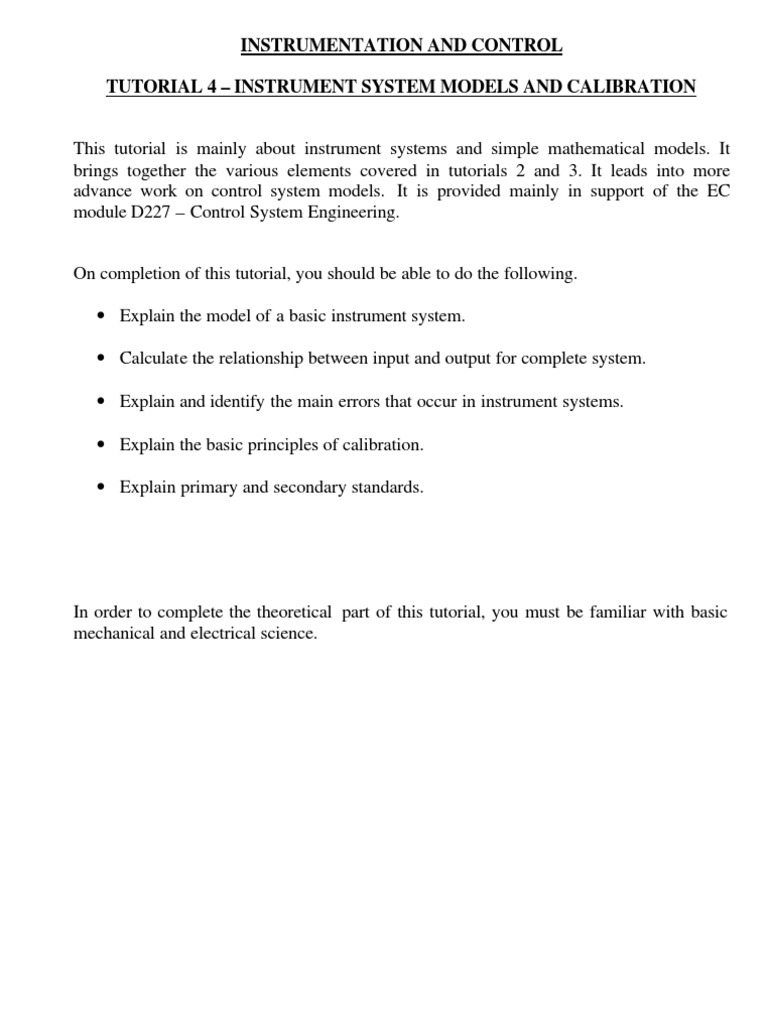 Instrumentation Training Tutorial Part4 | PDF | Thermometer | Calibration