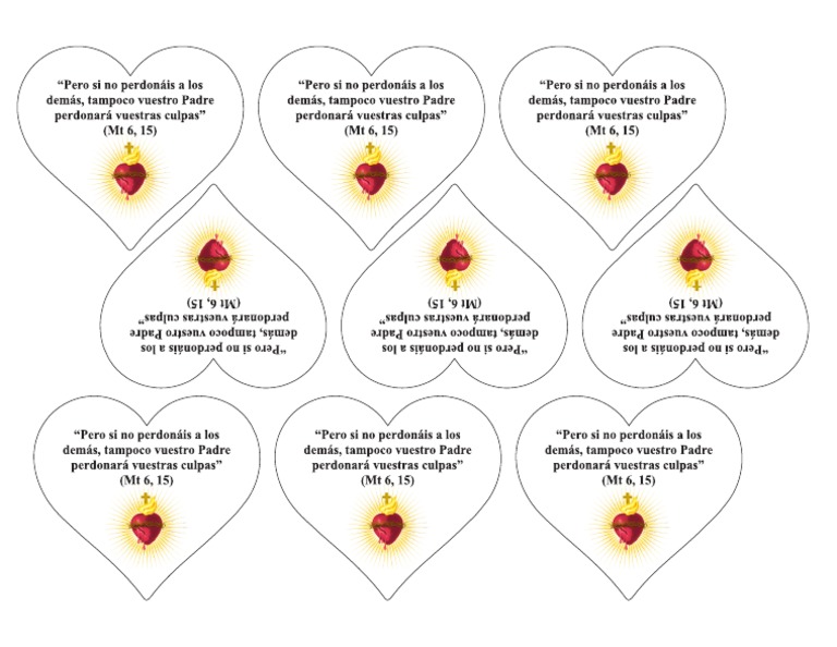 Plantilla Corazón Dinámica Del Perdón (Para Imprimir en Papel Rojo) | PDF
