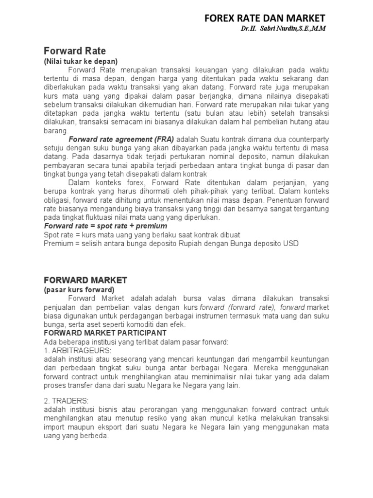 Materi Modul Forward Rate-MKI | PDF | Pengelolaan Keuangan & Uang
