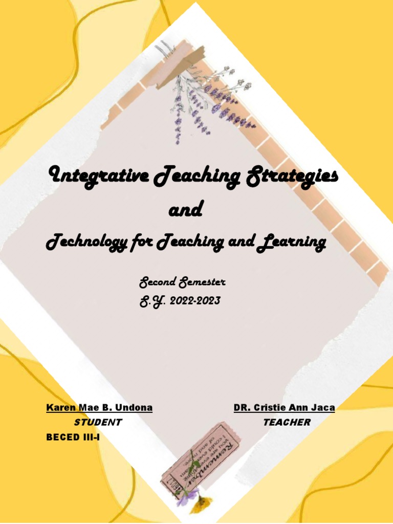 Integrative Teaching Strategies | PDF | Wellness | Science & Mathematics