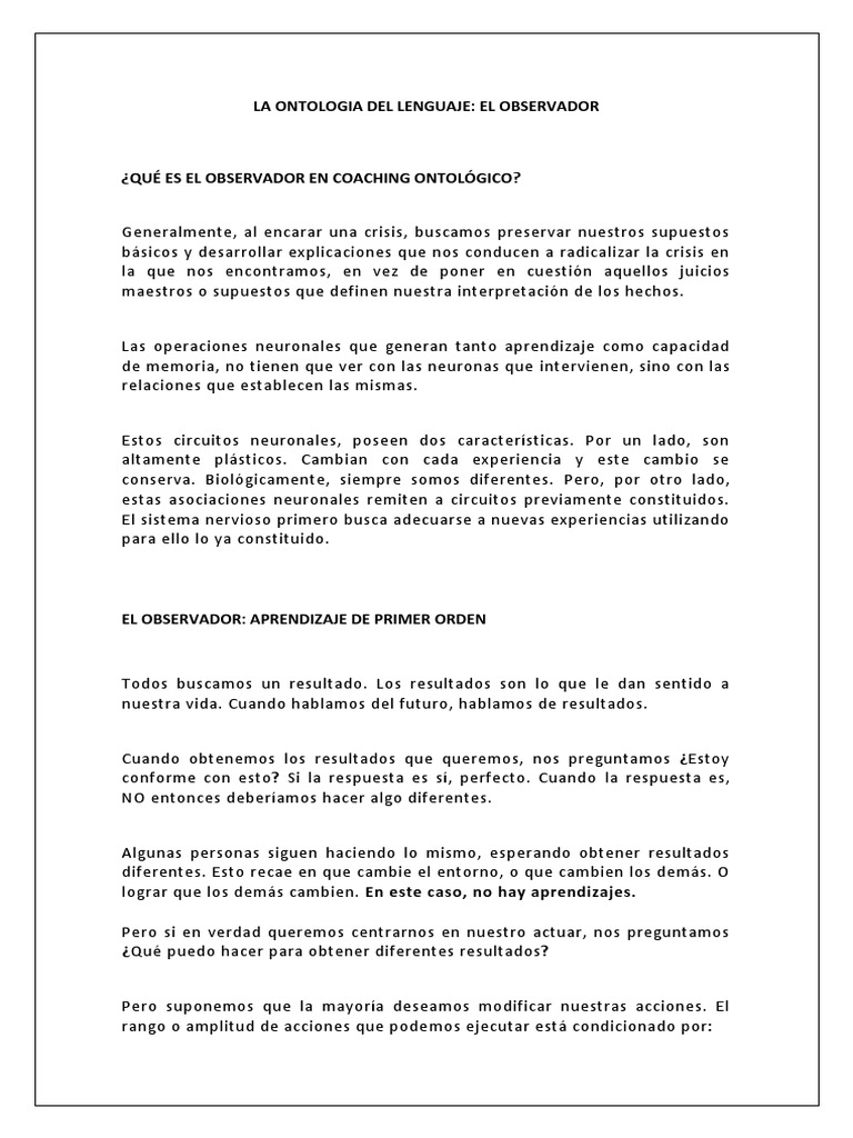 El Observador | PDF | Neurona | Aprendizaje