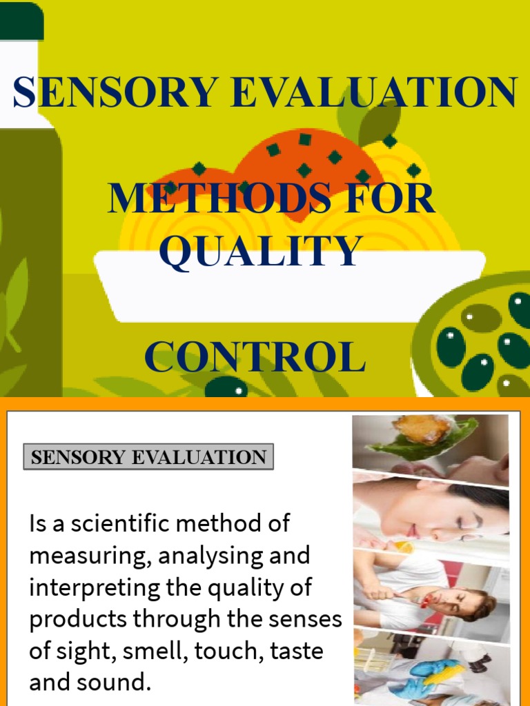 Sensory Evaluation Methods | PDF