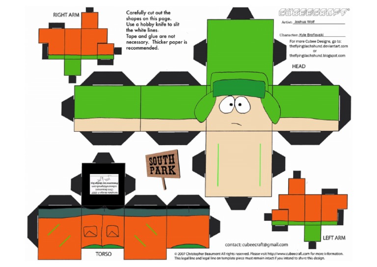 Kyle Broflovski Paper Toy Paper Craft | PDF