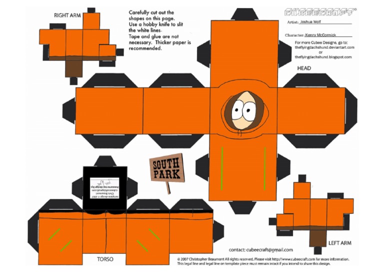 Kenny Mccormick Paper Toy Paper Craft | PDF