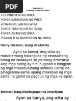 Wastong Balarila Sa Wikang Filipino | PDF