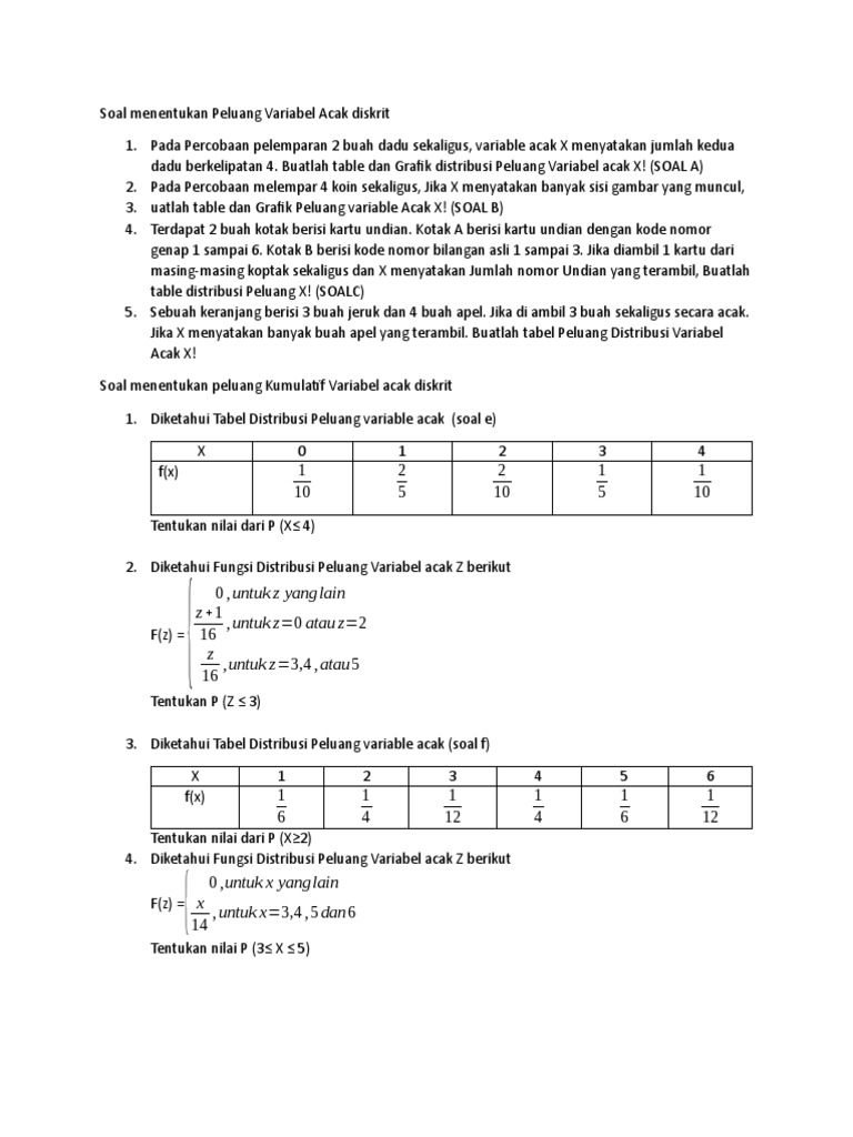 Soal Ulangan Distribusi Binomial | PDF