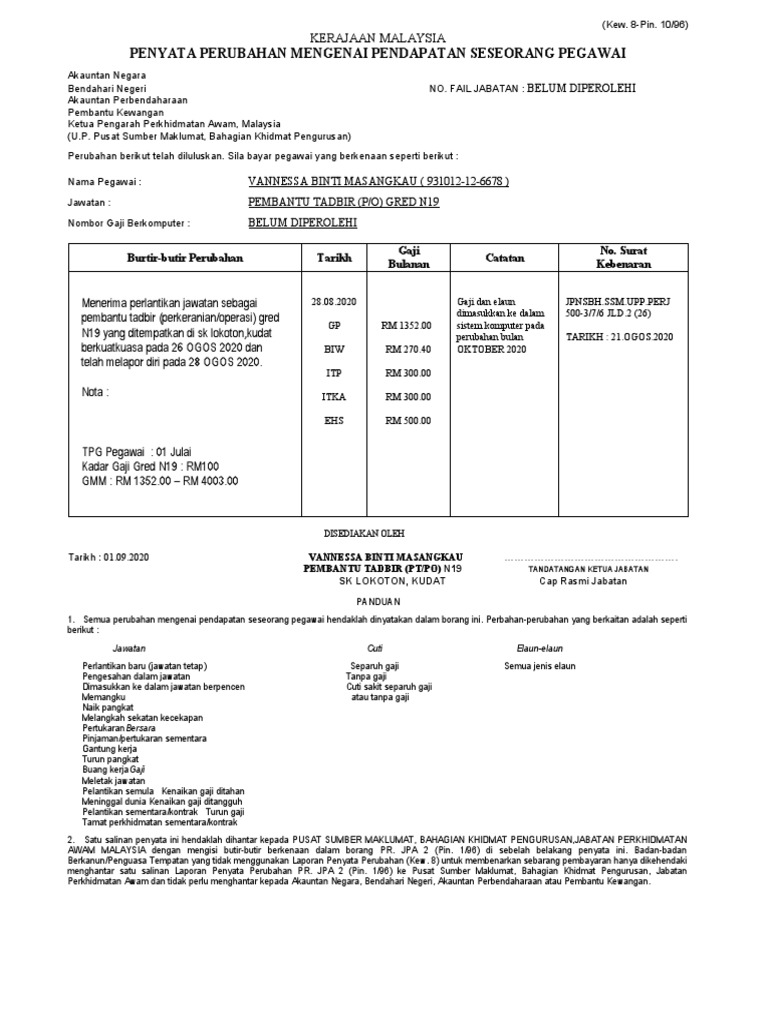 Kew8 Baru Masuk | PDF