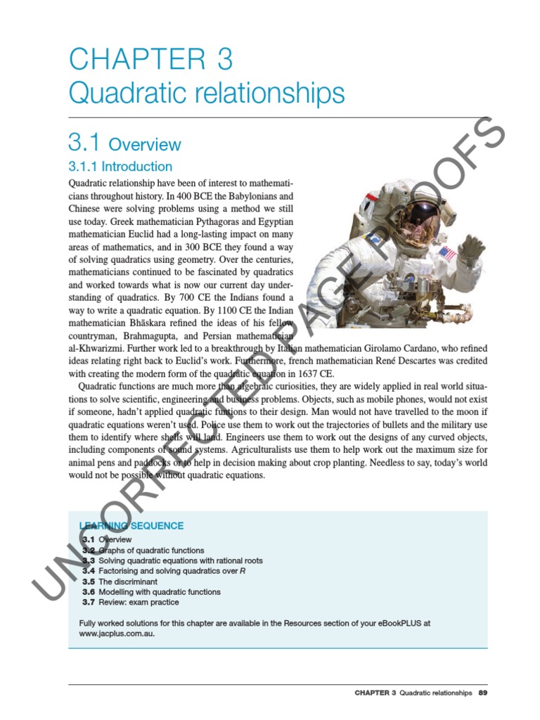 Proofs: Quadratic Relationships | PDF | Quadratic Equation | Mathematics