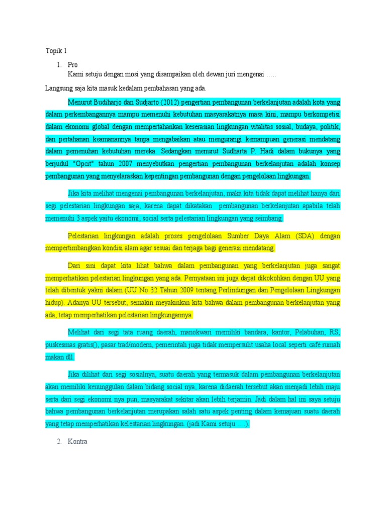 Topik 1 Debat Ilmiah | PDF