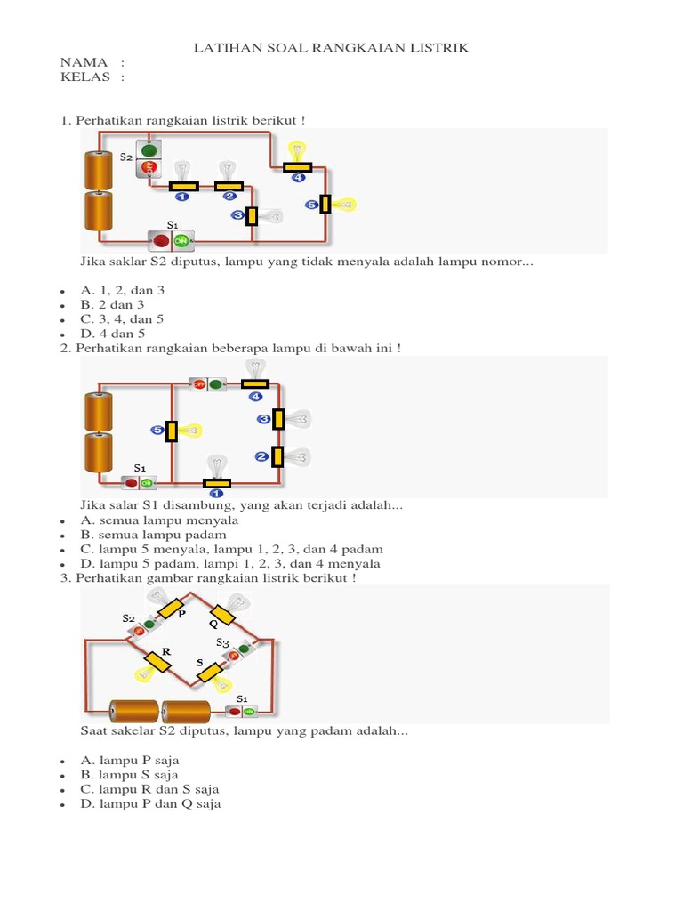 Latihan Soal Rangkaian Listrik | PDF | Seni | Sains & Matematika