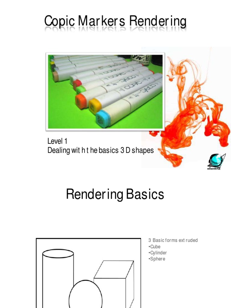 Copic Markers: 3D Shape Rendering Basics | PDF | Drawing