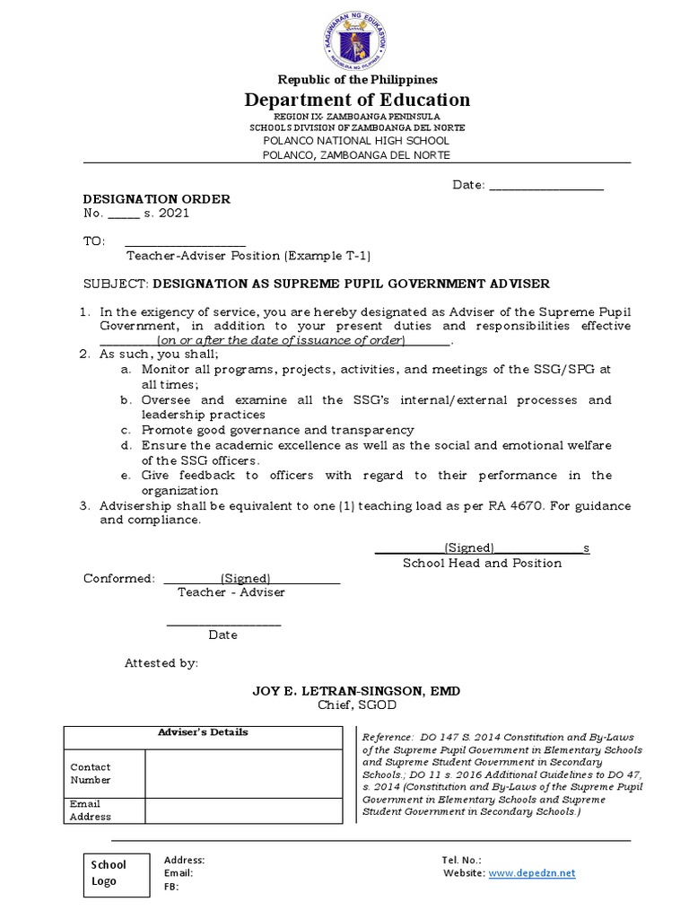 2022 New Stationery Advisorship SSG-SPG | PDF